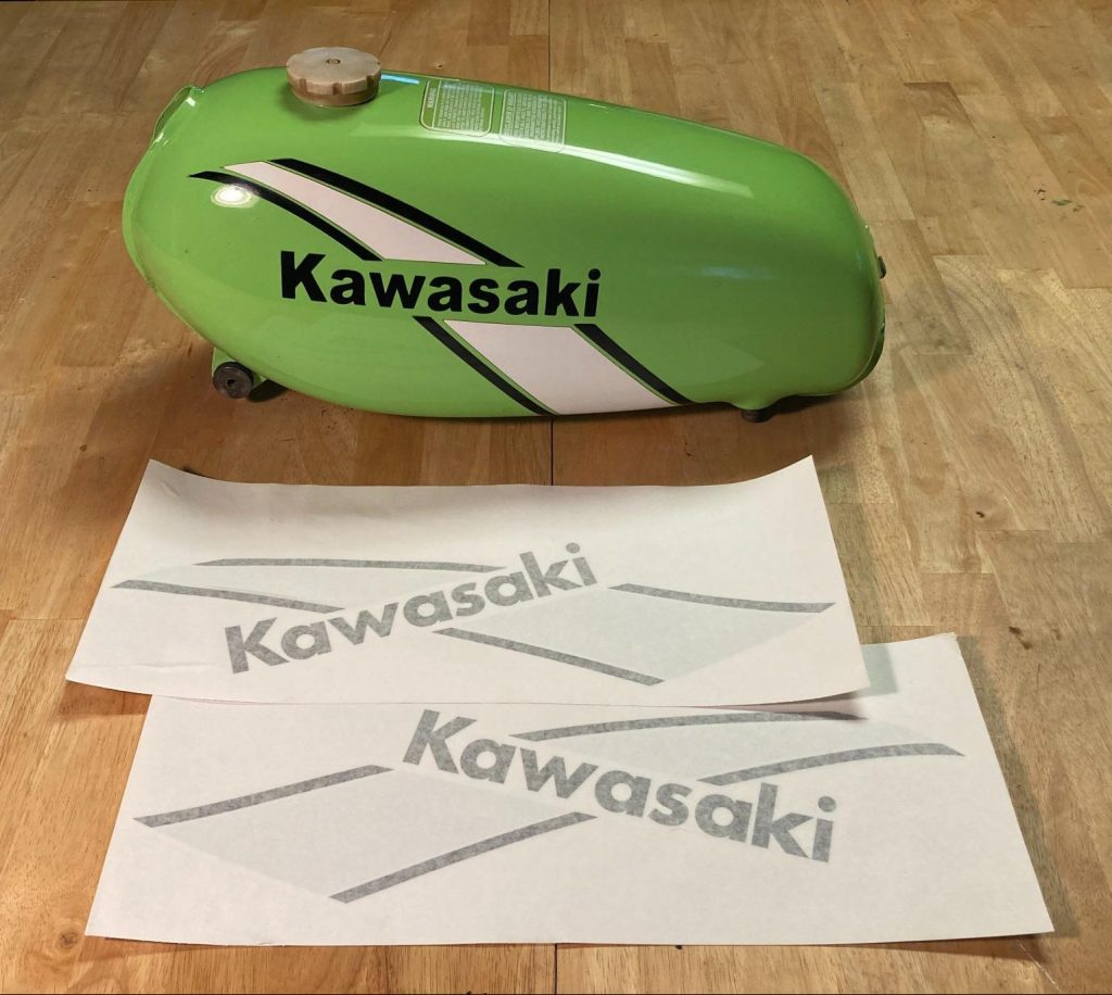 Kawasaki KX-250/400-1974-1975 Tank Decals | Vintage Motor Company